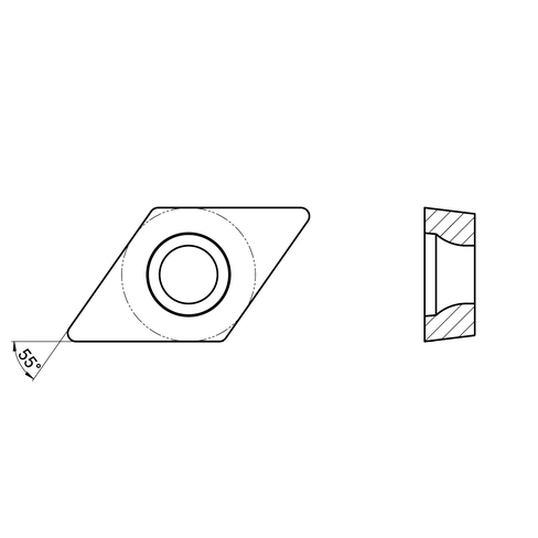 Пластина токарная для чистовой обработки алюминиевых и медных сплавов ...