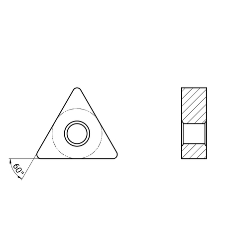 Пластина токарная для чистовой обработки алюминиевых и медных сплавов ...